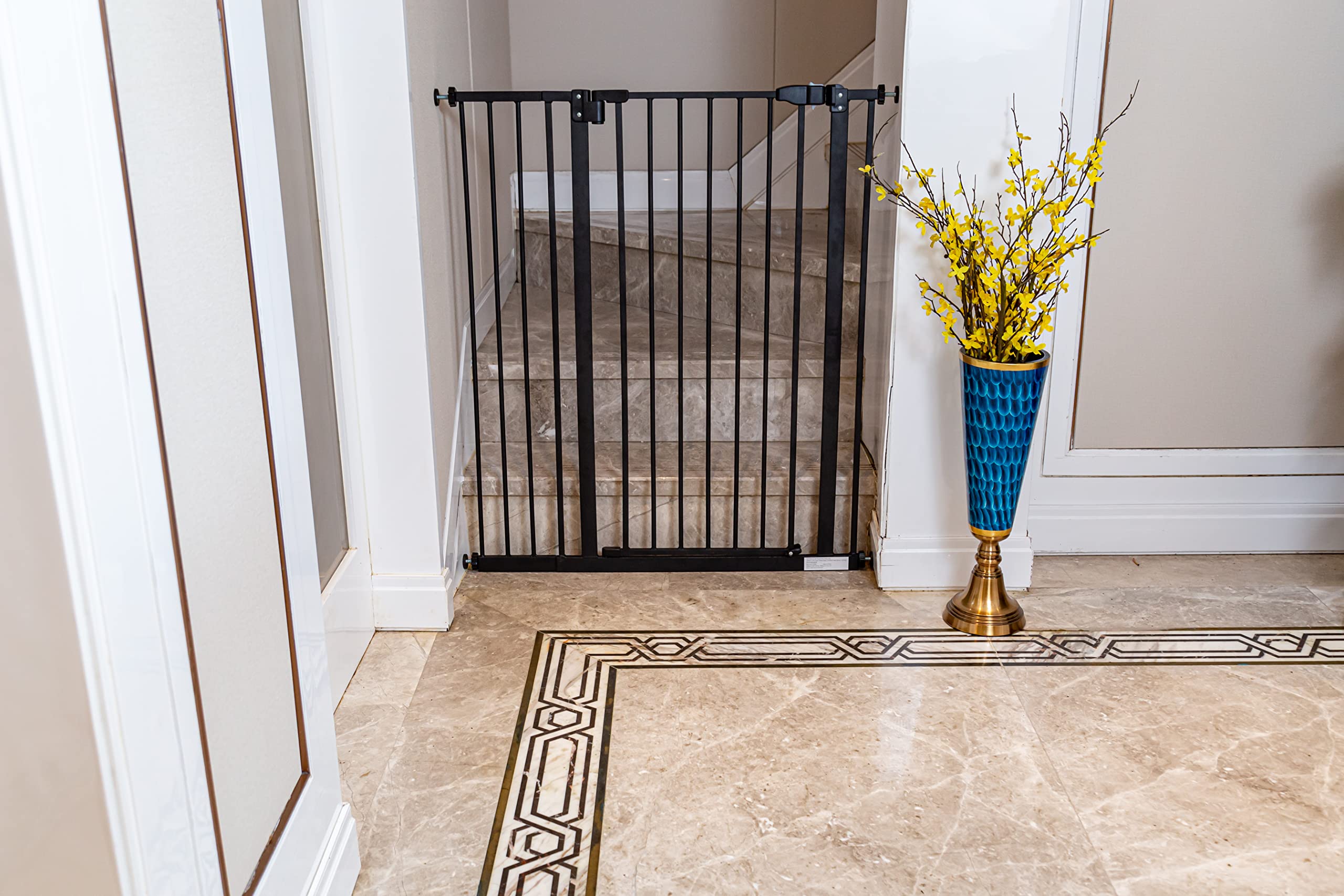 Kinfant 41" Extra Tall Baby Gate - 41 Inch Pet Gate Includes 6-Inch Extension Kit & Pressure Mount Kit, Auto Close Baby Gates for Toddler and Pet