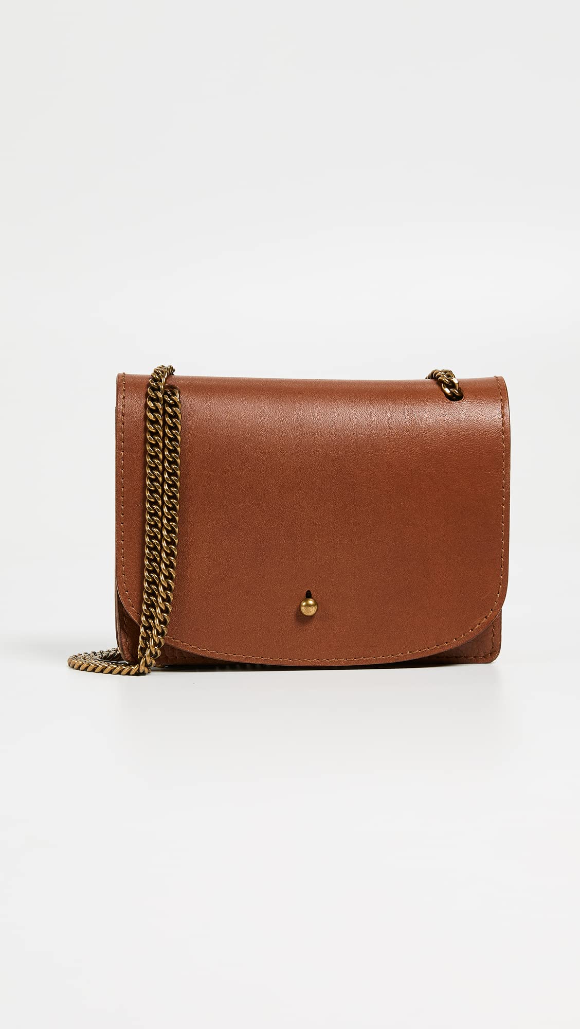Madewell Women's The Chain Cross Body Bag, English Saddle, Tan, Brown, One Size