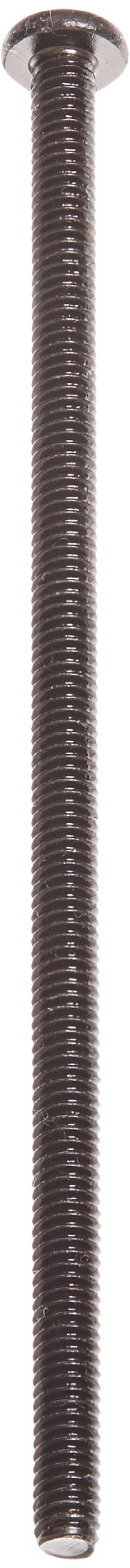 Small Parts 18-8 Stainless Steel Pan Head Machine Screw, Black Oxide Finish, Meets ASME B18.6.3, #2 Phillips Drive, #8-32 Thread Size, 4" Length, Fully Threaded, Imported (Pack of 10)