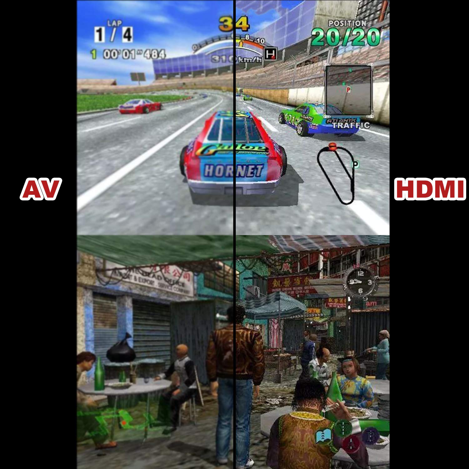 Sega Dreamcast to HDMI Converter, Supports 4:3/16:9 Switch, Plug and Play HDMI Converter for Sega Dreamcast, HD Link Cable for Sega Dreamcast(Sega DC)