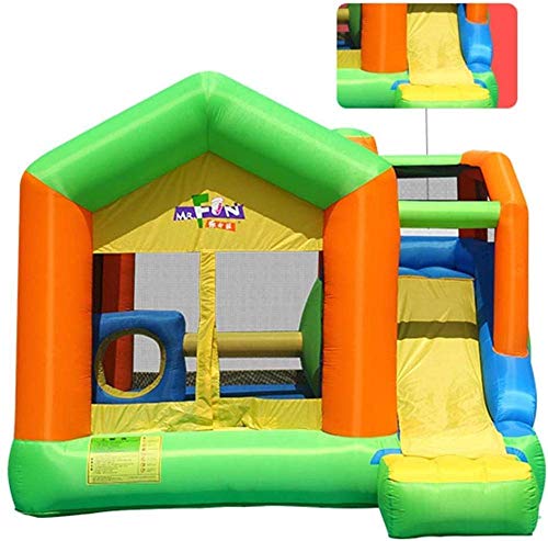 Inflatable Castle and Slide, Children Slide Outdoor Small Naughty Castle Home Trampoline/Square Playground Kids Playpen Colors