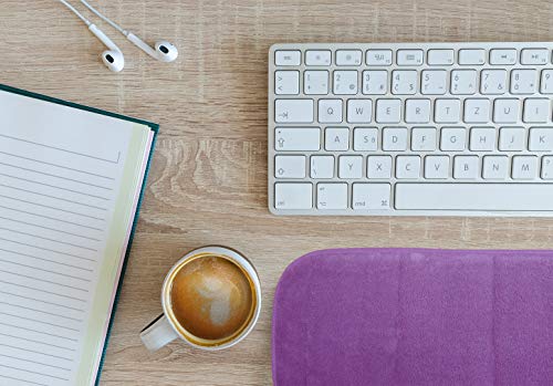 Computer Wrist Elbow Pad, Creatiee Premium Memory Cotton Desktop Keyboard Arm Rest Support Mat for Office Desktop Working Gaming - Less Elbow Pain(Long-Sized, 7.9 x 31.5 inch)(Purple)