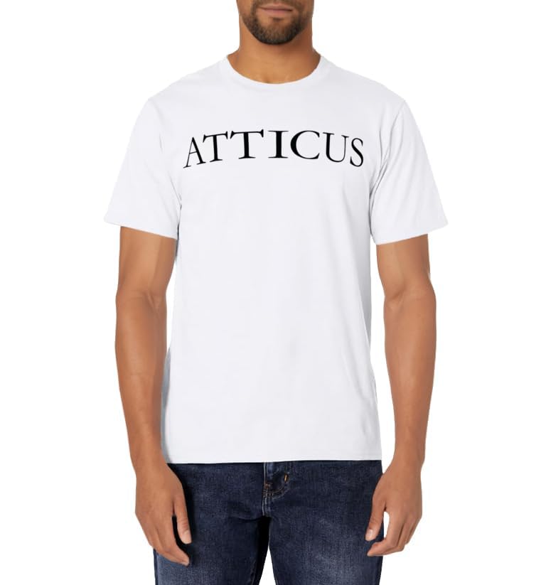 ATTICUS Garamond Logo T Shirt (Black Print)