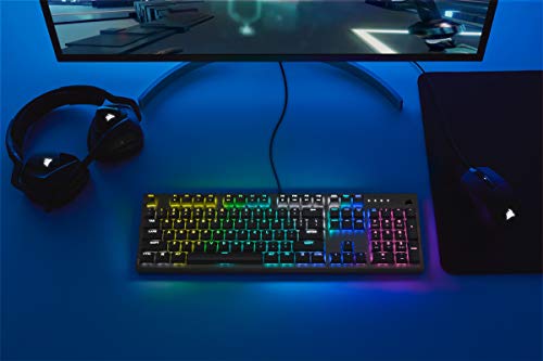 Corsair K60 RGB Pro Low Profile Mechanical Gaming Keyboard - CHERRY MX SPEED Mechanical Keyswitches – Slim and Streamlined Durable Aluminum Frame - Customizable Per-Key RGB Backlighting
