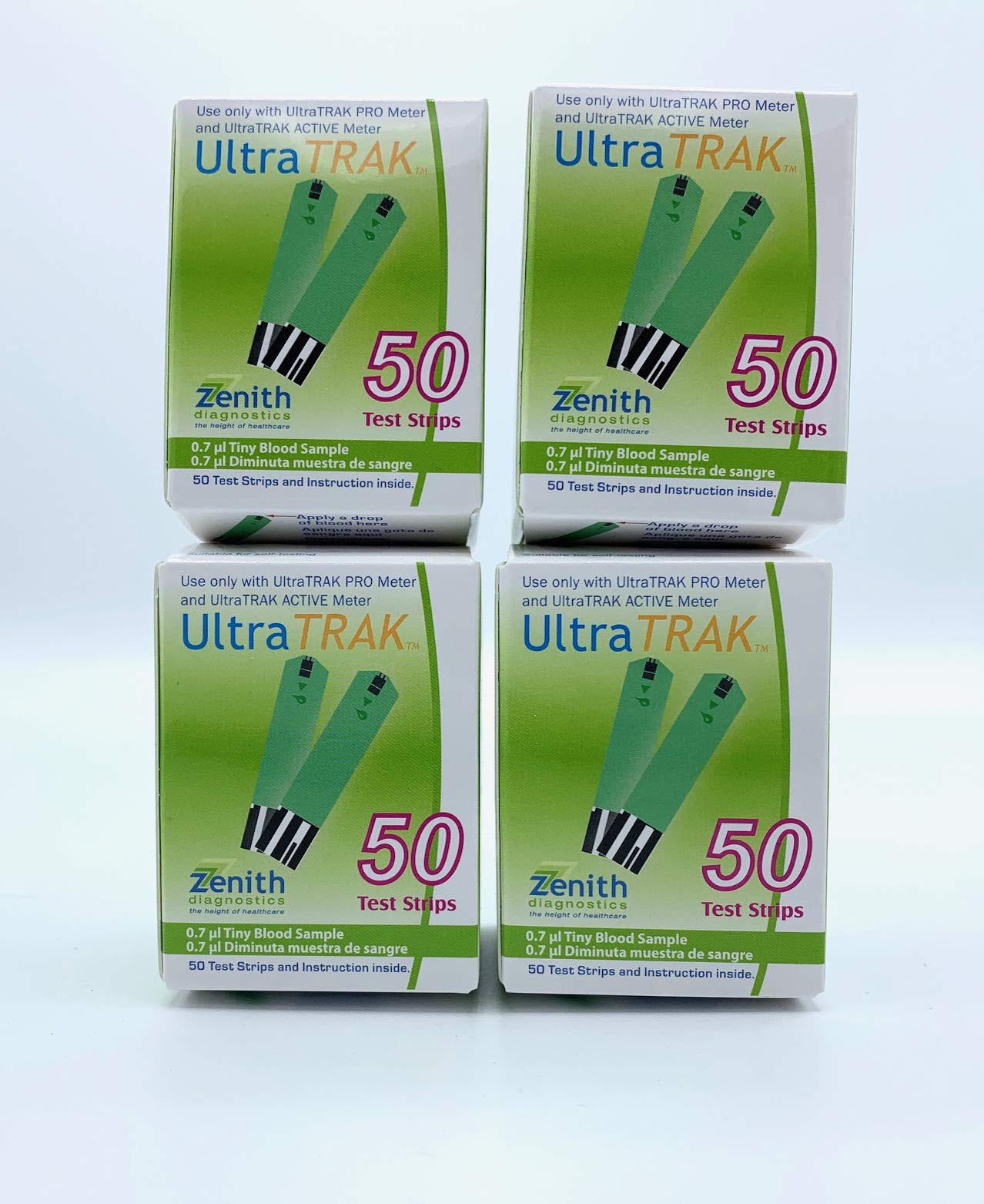 Ultra Trak Pro 200Ct Glucose Diabetic Test Strips with Free Meter and Solution Bundle
