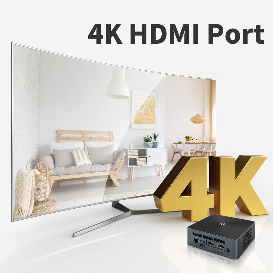 Beelink Mini PC 10th gen Intel i5-1035G4 up to 3.70GHz 4C/8T,Mini Desktop Computers 16GB DDR4 RAM/500GB M.2 2280 NVME SSD,Triple Display,4K HD,WiFi 6,BT5.0,Mini Computers That Supports 2.5-inch HDD