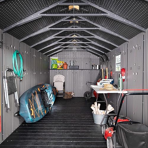 Lifetime 8 x 20 Ft. Outdoor Storage Shed, Gray