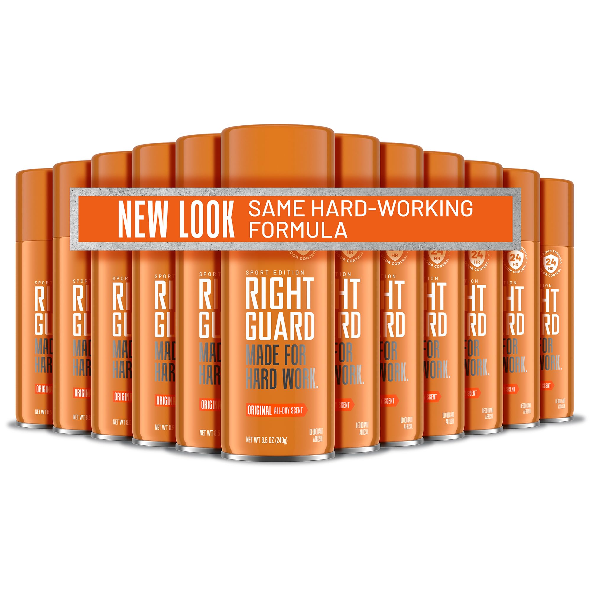 Right Guard Sport Deodorant Spray | Anti-Stain Spray Deodorant For Men | Aluminum Free | 24-Hour Odor Control | Original Scent, 8.5 oz. (12 count)