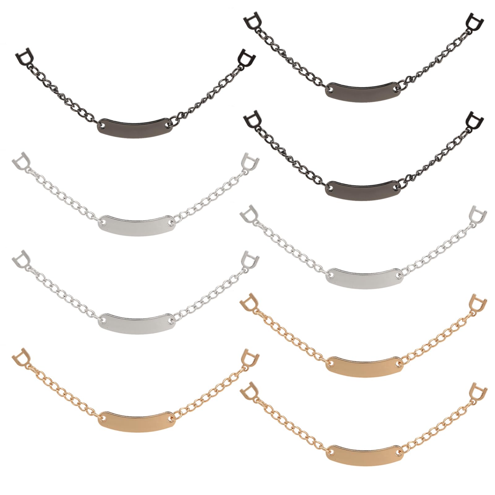 CHGCRAFT 9PCS 3 Colors Metal Coat Hanging Chains Alloy with Iron Coat Hanging Chain Sew On Metal Coat Hangers Hanging Chain Blank Tags Clothes Decorative Accessories