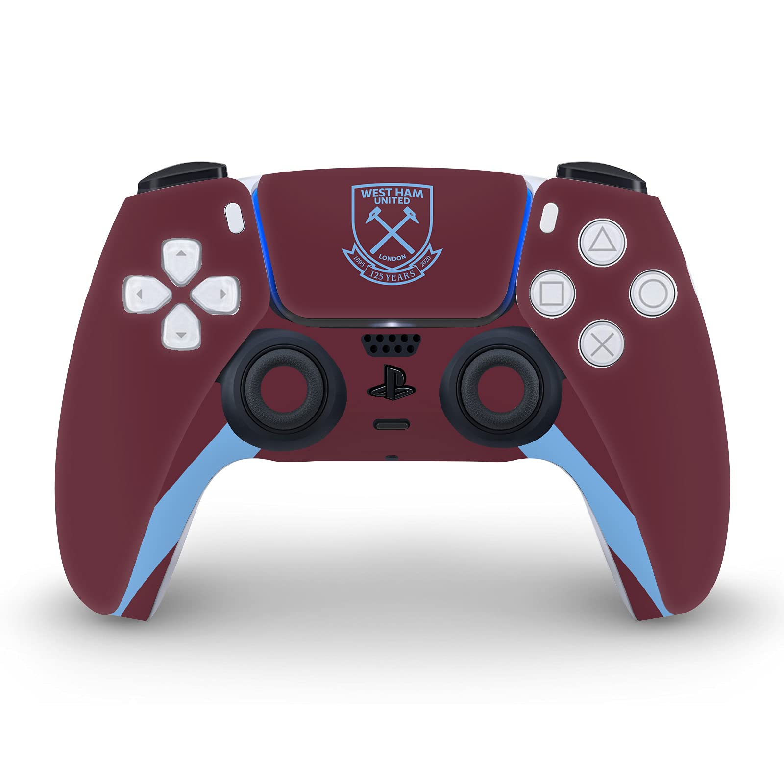 Head Case Designs Officially Licensed West Ham United FC Jersey 2020/21 Home Kit Vinyl Faceplate Gaming Skin Decal Compatible With Sony PlayStation 5 PS5 Digital Edition Console & DualSense Controller