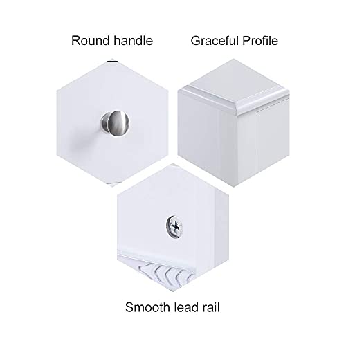 conifferism White Nightstand End Table with Drawer and Storage Shelf, Wood Side Table for Living Room Bedroom Home Furniture