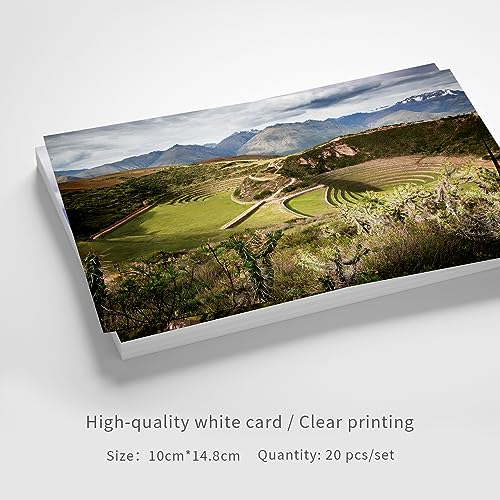 Dear Mapper Peru Natural Landscape Postcards Pack 20pc/Set Postcards From Around The World Greeting Cards for Business World Travel Postcard for Mailing Decor Gift