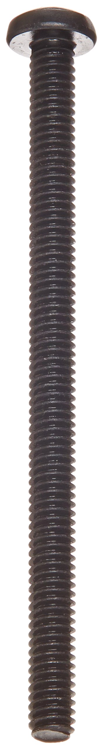 Small Parts Steel Pan Head Machine Screw, Black Oxide Finish, Meets ASME B18.6.3, #2 Phillips Drive, #8-32 Thread Size, 2-1/2" Length, Fully Threaded, Import (Pack of 50)