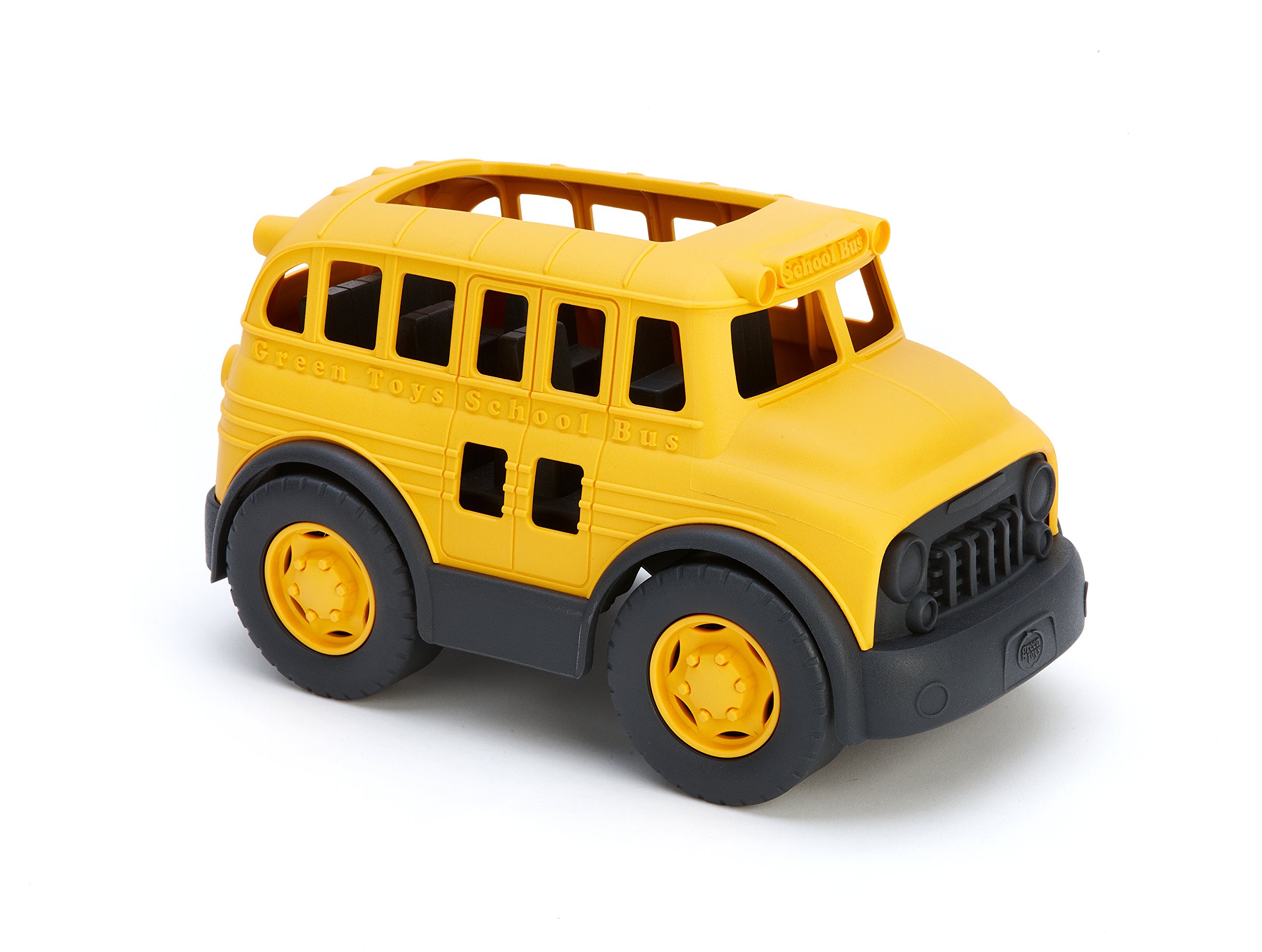 Green Toys School Bus, Yellow FFP - Pretend Play, Motor Skills, Kids Toy Vehicle. No BPA, phthalates, PVC. Dishwasher Safe, Recycled Plastic, Made in USA.