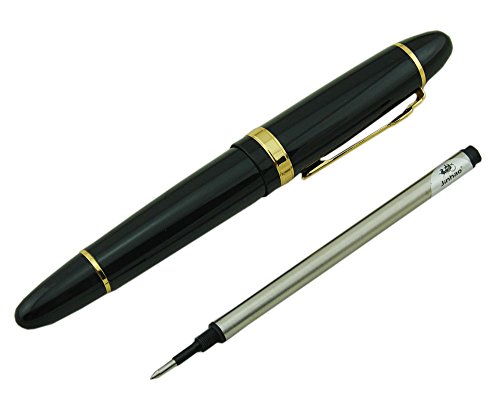 Jinhao 159 Blac Rollerball Pen Heavy Big Pen (Gold Trim)