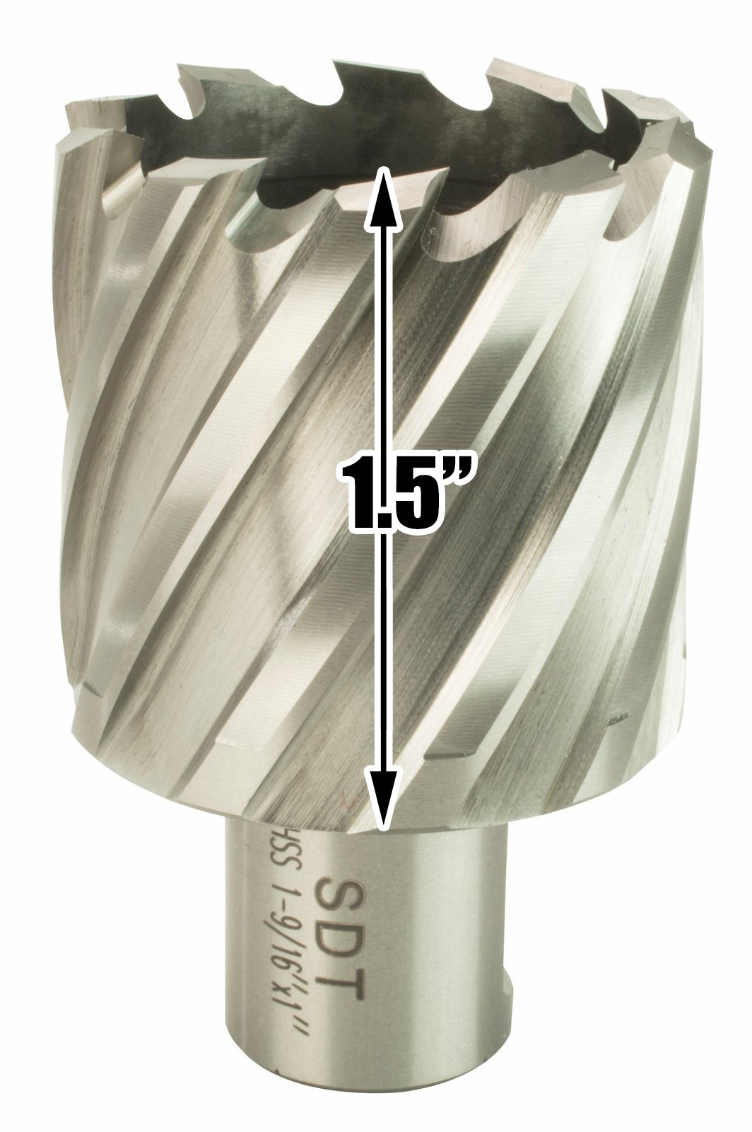 Steel Dragon Tools 1-9/16" x 1" High Speed Steel Annular Cutter with 3/4" Weldon Shank