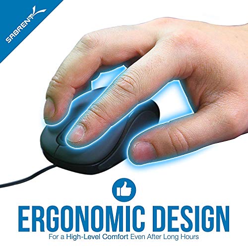 SABRENT Mini Travel USB Optical Mouse with Retractable Cable (MS-OPMN)