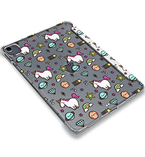 Kawaii Funny Unicorn Rainbow case Compatible with iPad Mini Air Pro 7.9 8.3 9.7 10.2 10.9 11 12.9 inch Pattern Cover New 2022 2021 Trifold Stand 3 4 5 6 7 8 9 Generation 422 (9.7" Air 1/2)