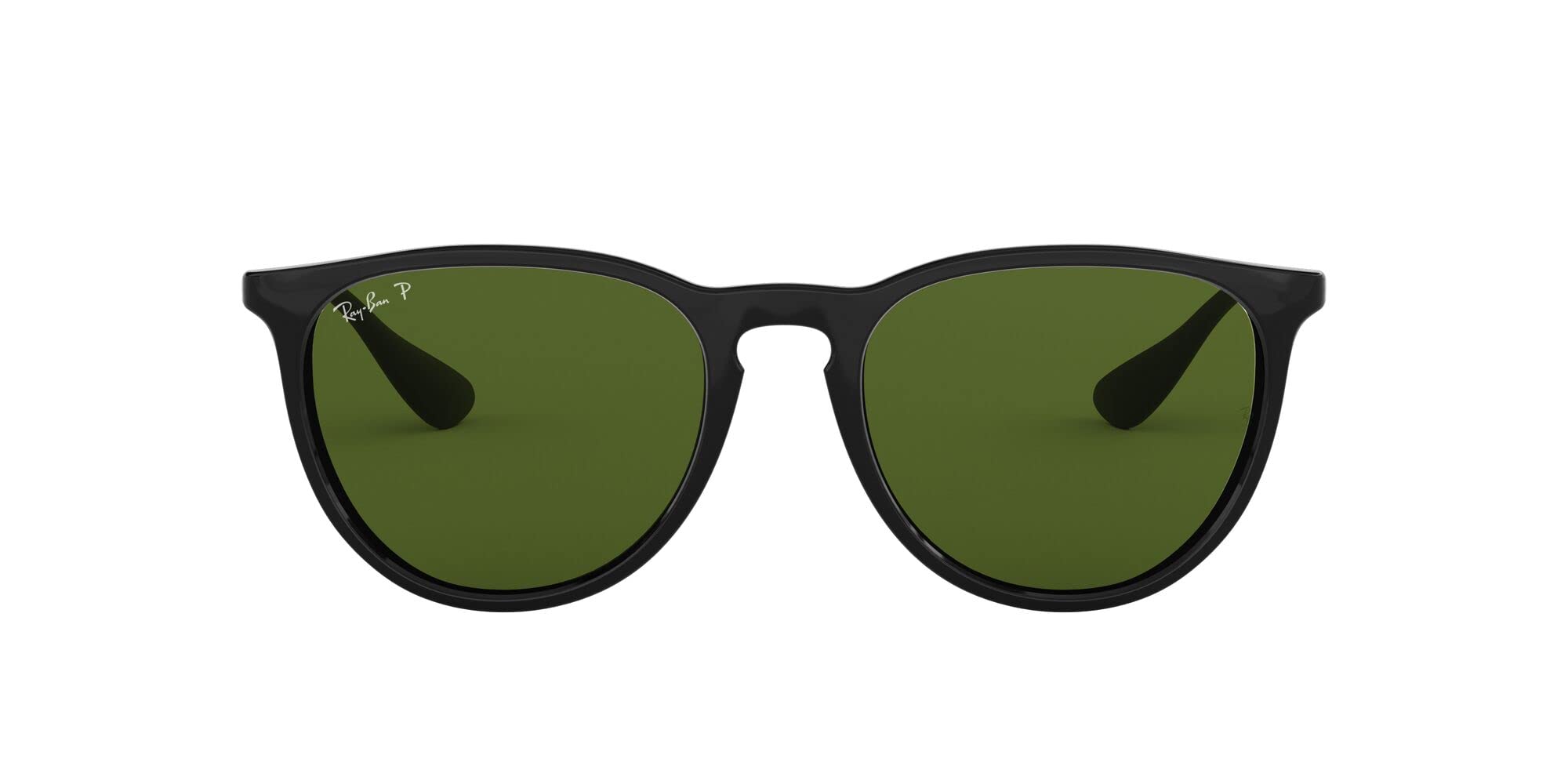 Ray-Ban RB4171F Erika Low Bridge Fit Round Sunglasses, Transparent/Light Grey Gradient Dark Grey, 54 mm