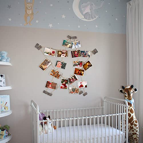 Emfogo Picture Frames Collage Wall Decor Photo Frame Collage Picture frames with 30 Clips Wall Decor