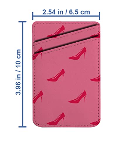 Diascia Pack of 2 - Cellphone Stick on Leather Cardholder ( Flat Pumps Glamour Pattern Pattern ) ID Credit Card Pouch Wallet Pocket Sleeve