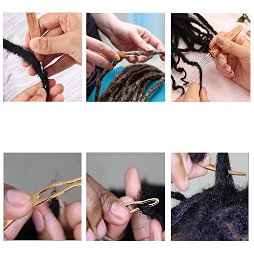 Dreadlocks Crochet Hooks 3pcs/Set ,Braid Hair Dreadlocks Needle ,Dreadlock Crochet Hook Tool Weaving Needle Tool ,Locs Crochet Needle (3 Pieces 1 Hook /0.5mm+0.75mm+1mm)