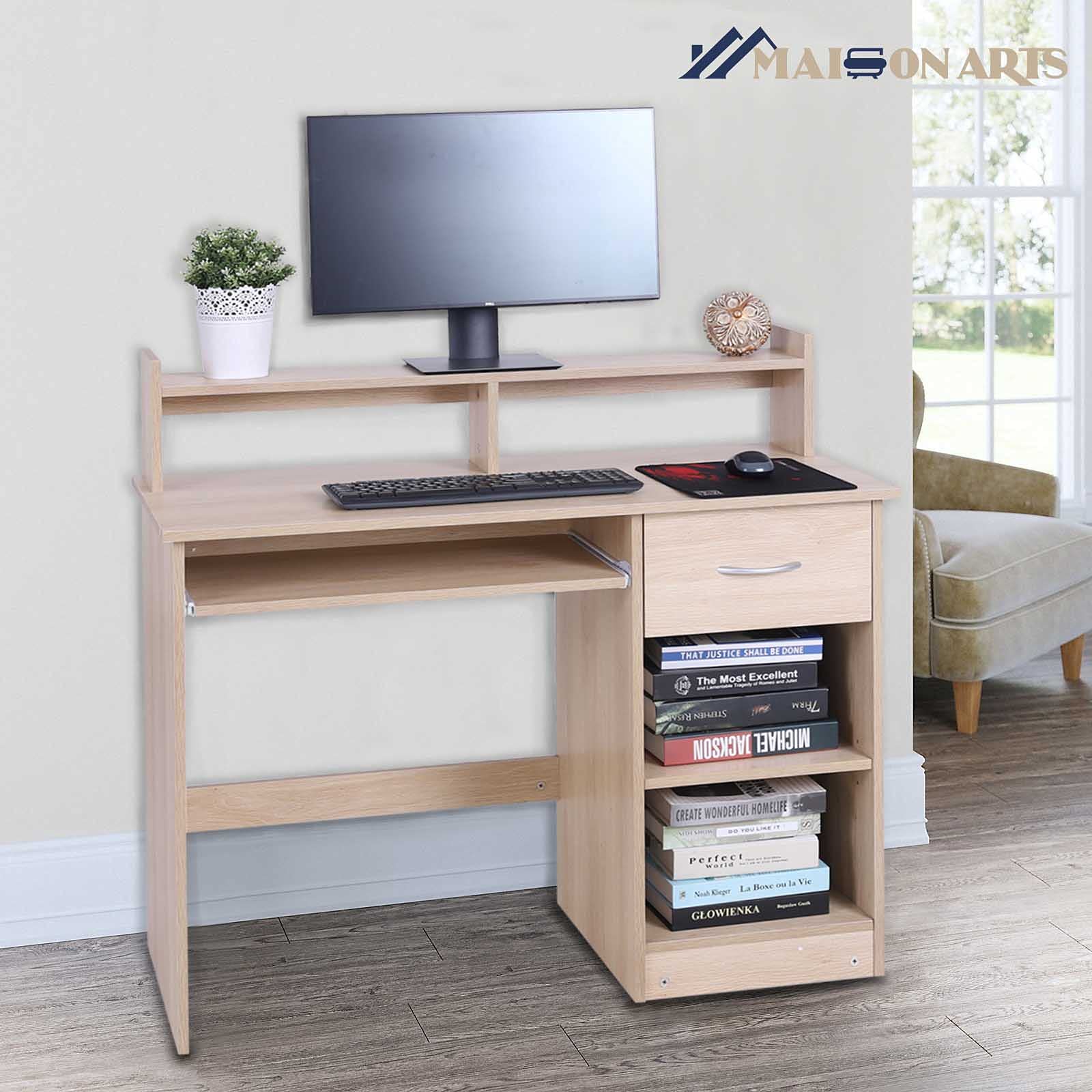 MAISON ARTS Gaming Computer PC Desk, Gamer Workstation, Small Mesa Escritorio Gamer Table Desk
