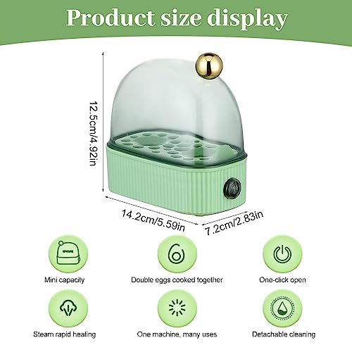 Egg Cooker, Soft Boiled Eggs Cooker, Poacher Hard Boiler Electric Egg Cooker Steamed Eggs Small Egg Steamer Kitchen Gadgets Fast Heating For Dormitory
