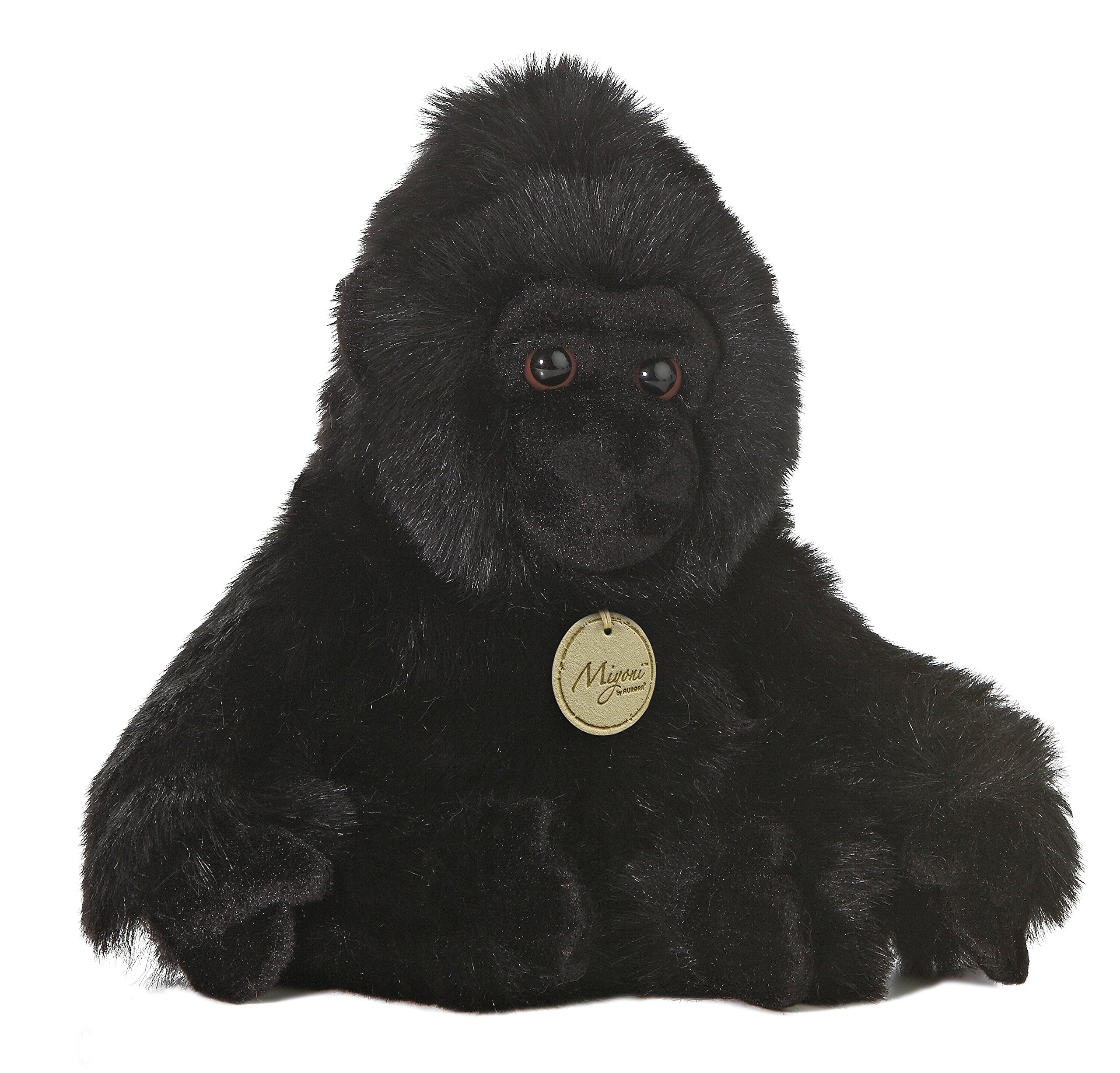 Aurora® Realistic Miyoni® Gorilla Stuffed Animal - Lifelike Detail - Cherished Companionship - Black 11 Inches