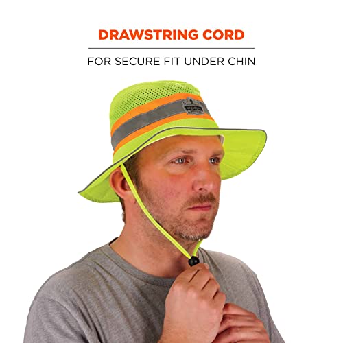 Ergodyne unisex adult Hi-vis Ranger Sun Hat, Lime, Large-X-Large US