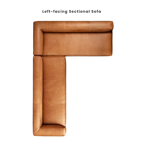 POLY & BARK Piazza Reversible Corner Sectional Sofa in Bourbon Tan