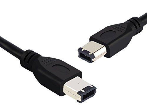 zdyCGTime 5FT 6 Pin to 6 Pin Firewire DV iLink Male to Male IEEE 1394 Cable(Black)