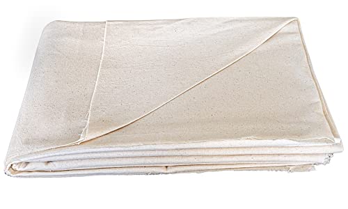 Cotton Muslin Fabric Unbleached - Soft and Lightweight Muslin Fabric by Yard - 100% Cotton Fabric for Pillow Cases, Drapes, Backdrops, Embroidery, and Bags - 60" Wide (Natural - 2 Yards)