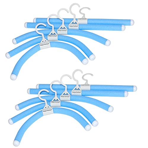 Feel Kozi No Bumps Hangers - Sweater Hangers No Shoulder Bump - Padded Hangers and Foam Hangers for Wet Clothes - No Slip Hangers for Jerseys - Flexible, Bendable