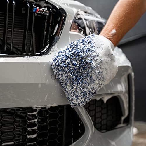 GYEON Quartz Q²M Smoothie Microfiber Car Wash Mitt - Ultra Soft Glide - Korean Microfiber Blend - Lint Free - Extended Durability - Scratch Free - Car Detailing - Car Bucket Wash