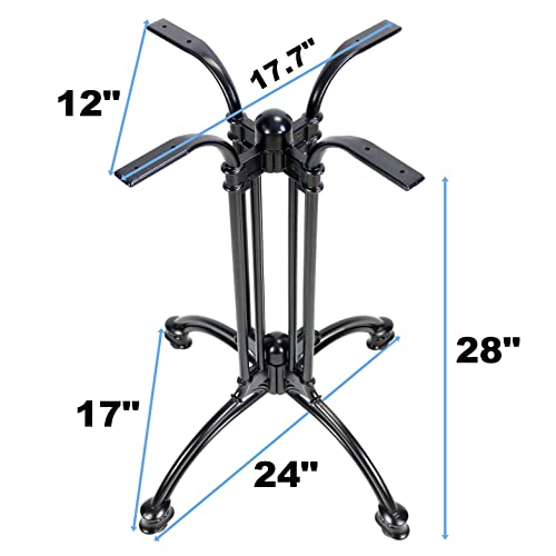 GZDEMYYXGS Table Base 28",with Retro Aluminum Black Legs,is Suitable for Restaurants/Coffee Shops/Bars/Leisure Rooms and Families.