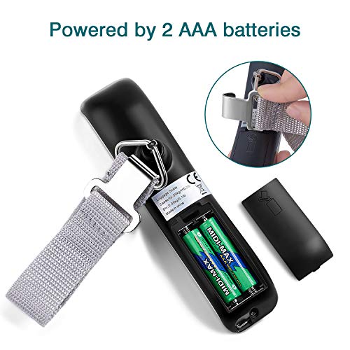 Digital Luggage Scale, WGGE Travel Luggage Weight Scale, Max 110lbs/50kg Baggage Scale with Backlit LCD Display