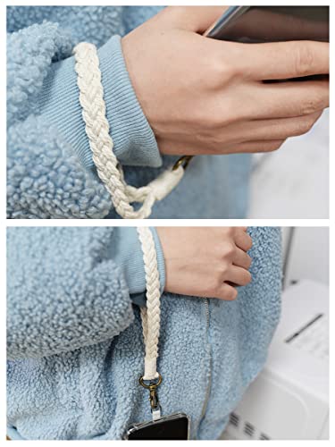 CHIWUTECH Boho Macrame Phone Wrist Strap,Cell Phone Lanyard with Tether Tab,Keychain Wristlet Bracelet Charm for Phone Case, Anti-Loss Phone Chain Accessories for Women
