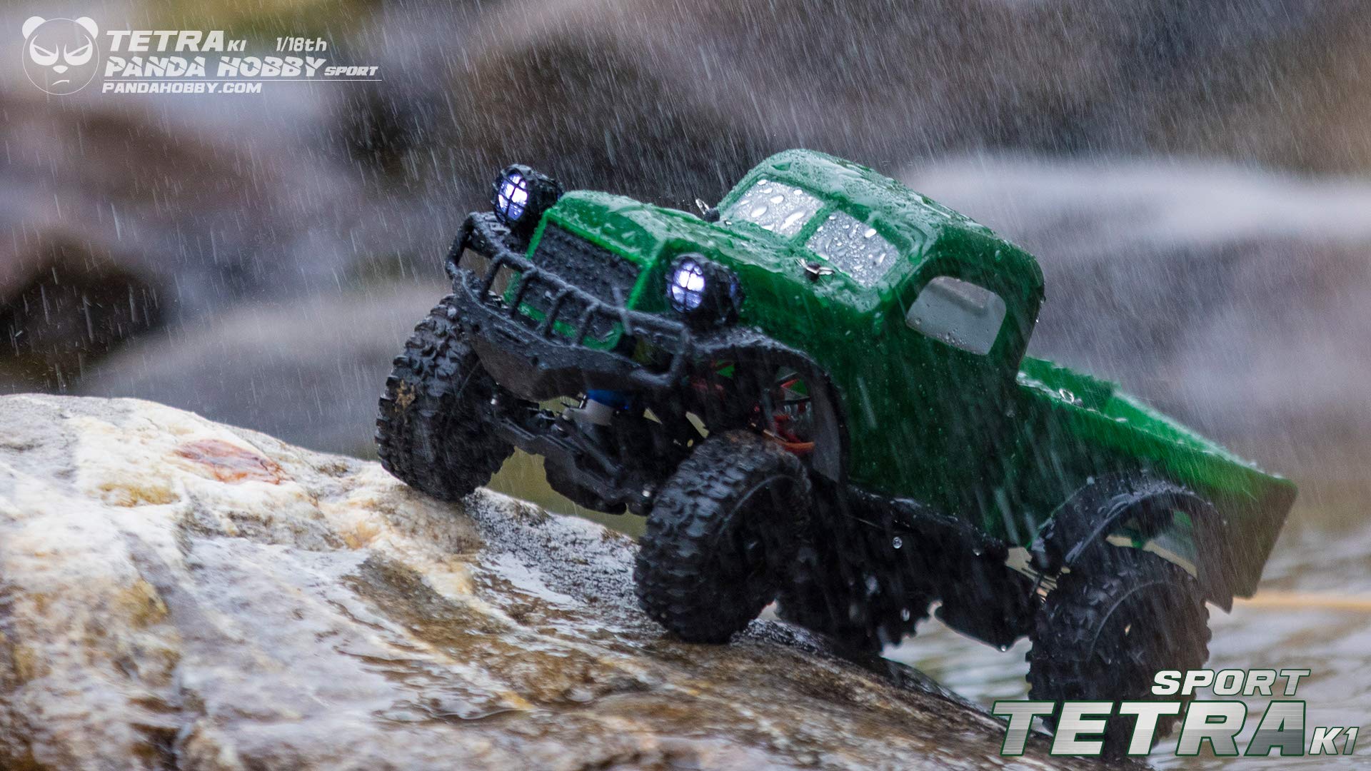 PANDA HOBBY Sport Tetra K1 1/18 RTR Scale 4x4 Rock Crawler 4wd Off-Road Vehicle (Green)