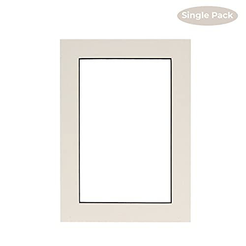 CountryArtHouse White Acid Free 11x14 Picture Frame Mat with Black Core Bevel Cut for 8x10 Pictures - Fits 11x14 Frame