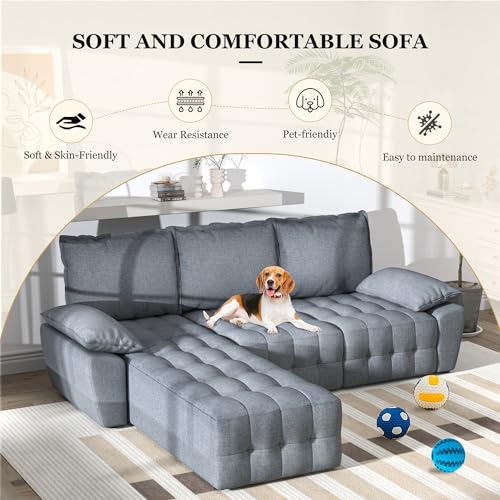SILKIR Sectional Couches for Living Room,Modular Sectional Sofa,L Shaped Couch,Sofa with Chaise,Modular Sofa for Bedroom