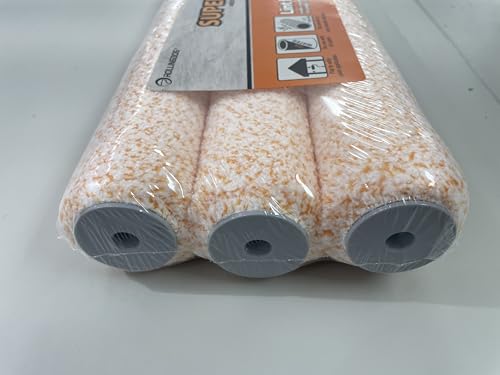 ROLLINGDOG 18 Inch Paint Roller Covers -18 Microfiber Paint Rollers for Ceiling,Wall,Floor,Decks Painting (Pack of 3, 3/8" Nap)