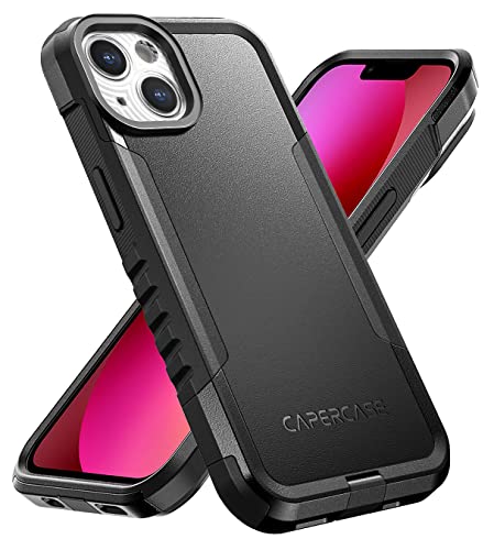 CAPERCASE Everyday Carry iPhone 13 case Protector, Phone case iPhone 13 Shockproof, iPhone case 13 Protective, Black