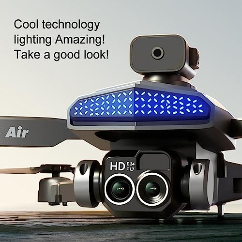 Drone with Camera, Drone With 4K HD Fpv Camera Remote Control Toys Gifts For Boys Girls, Toy Easy to Play, With Altitude Hold Headless Mode One Key Start Speed, 3D Flip (Black)