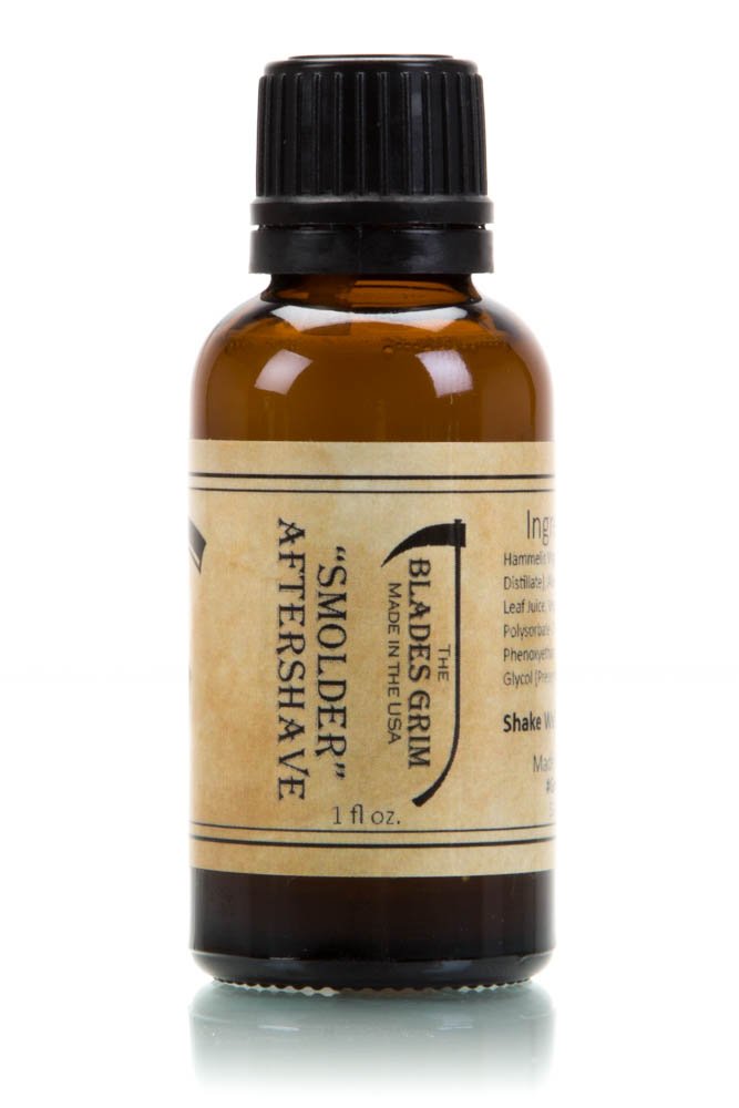 The Blades Grim β Aftershave Oil, Handmade in the USA (Smolder, 1oz)