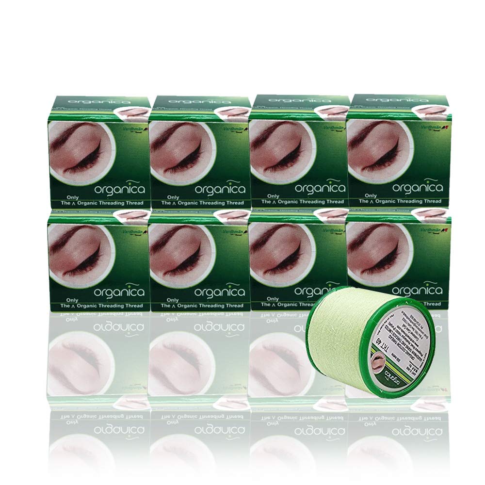 ORGANICA 40 Spool x 300m Organica Organic Cotton Eyebrow Threading Thread - India