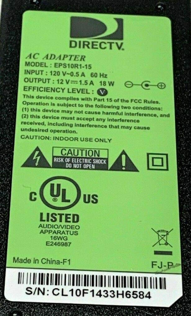Original DirecTV H25 HD Receiver Power EPS10R1-15 AC Adapter 12V 1.5A 18W