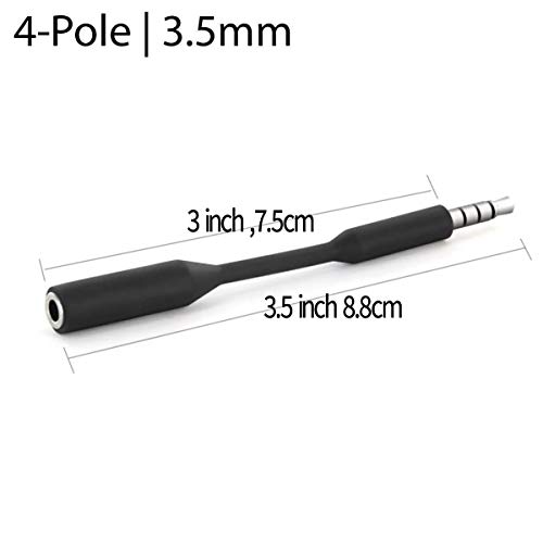 earlife 3.5mm Male to Female Audio Jack Short Extension Cable,[5 Pack 0.25ft] AUX Adapter Connector for Headset Headphone Earphones,Juice Pack,Battery Charger Case,Power Case,Smartphones,Tablets