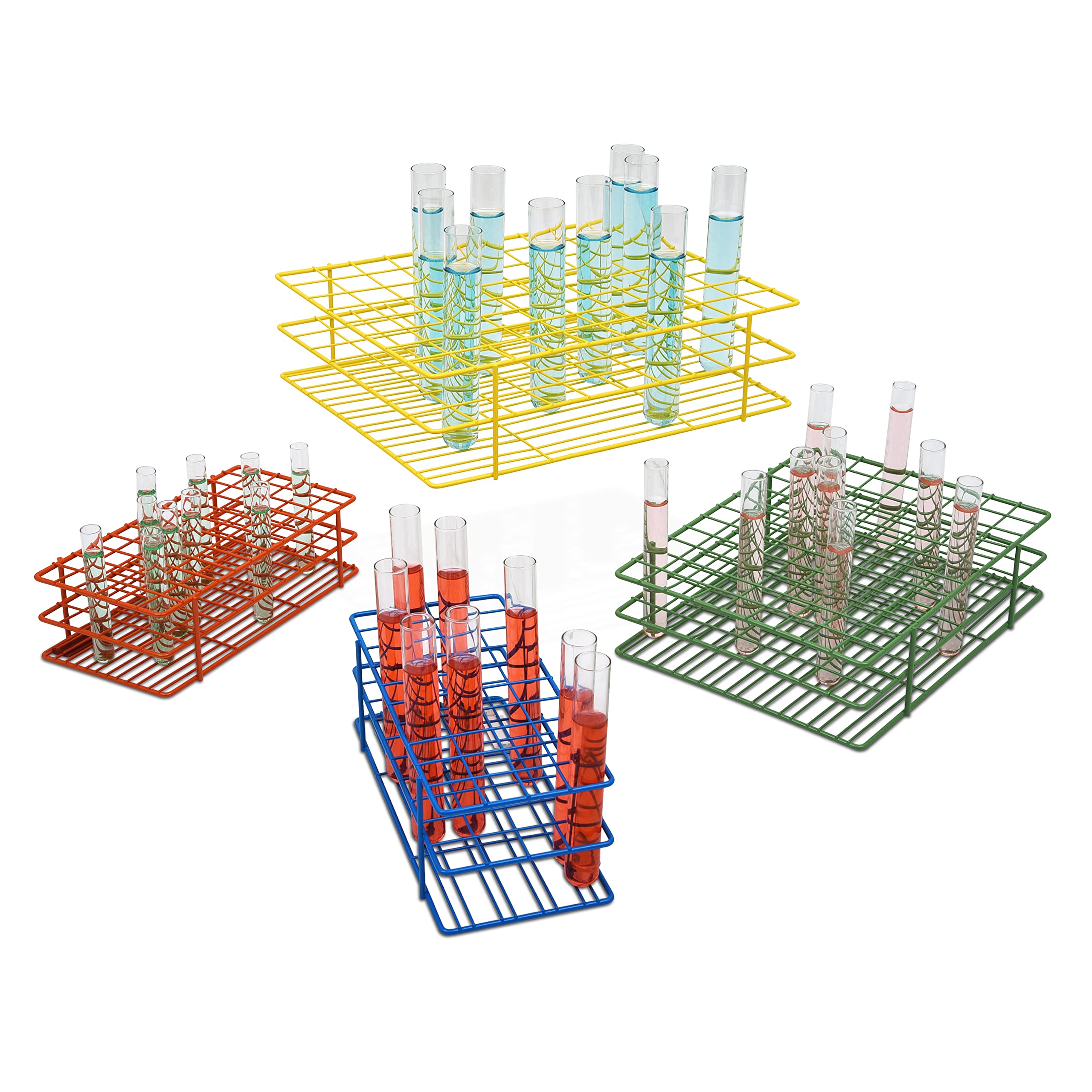 SP Bel-Art Poxygrid Test Tube Rack; For 16-20mm Tubes, 40 Places, Blue (F18762-0001)