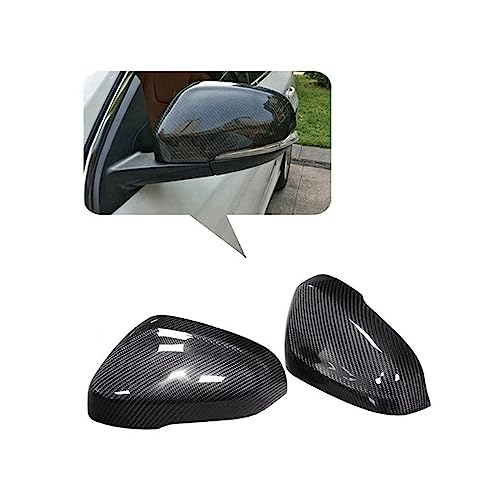 Car Carbon Fiber Side Rear View Mirror Cover Trim Compatible with Volvo S60 S60L S80L V40 V60 2014-2019